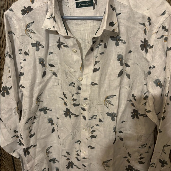 Stitch Note | Shirts | Stitch Note Floral Linen Shirt | Poshmark